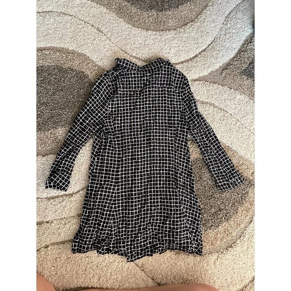 11-1 Tylho | Tops | 11 Tylho Black Checkered Long Sleeve Shirt Dress ...